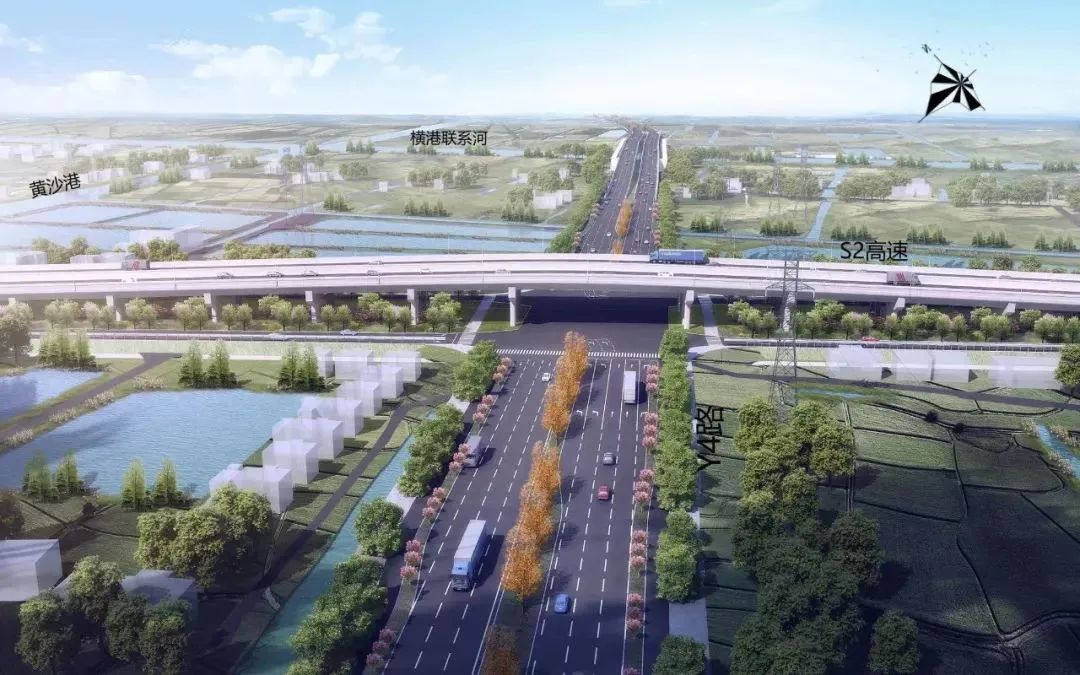 S2公路新元南路立交有新进展！未来新片区交通更便捷